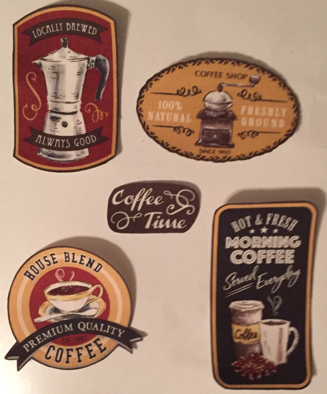 Coffee Patches - Iron on Fabric Appliqués - - Etsy