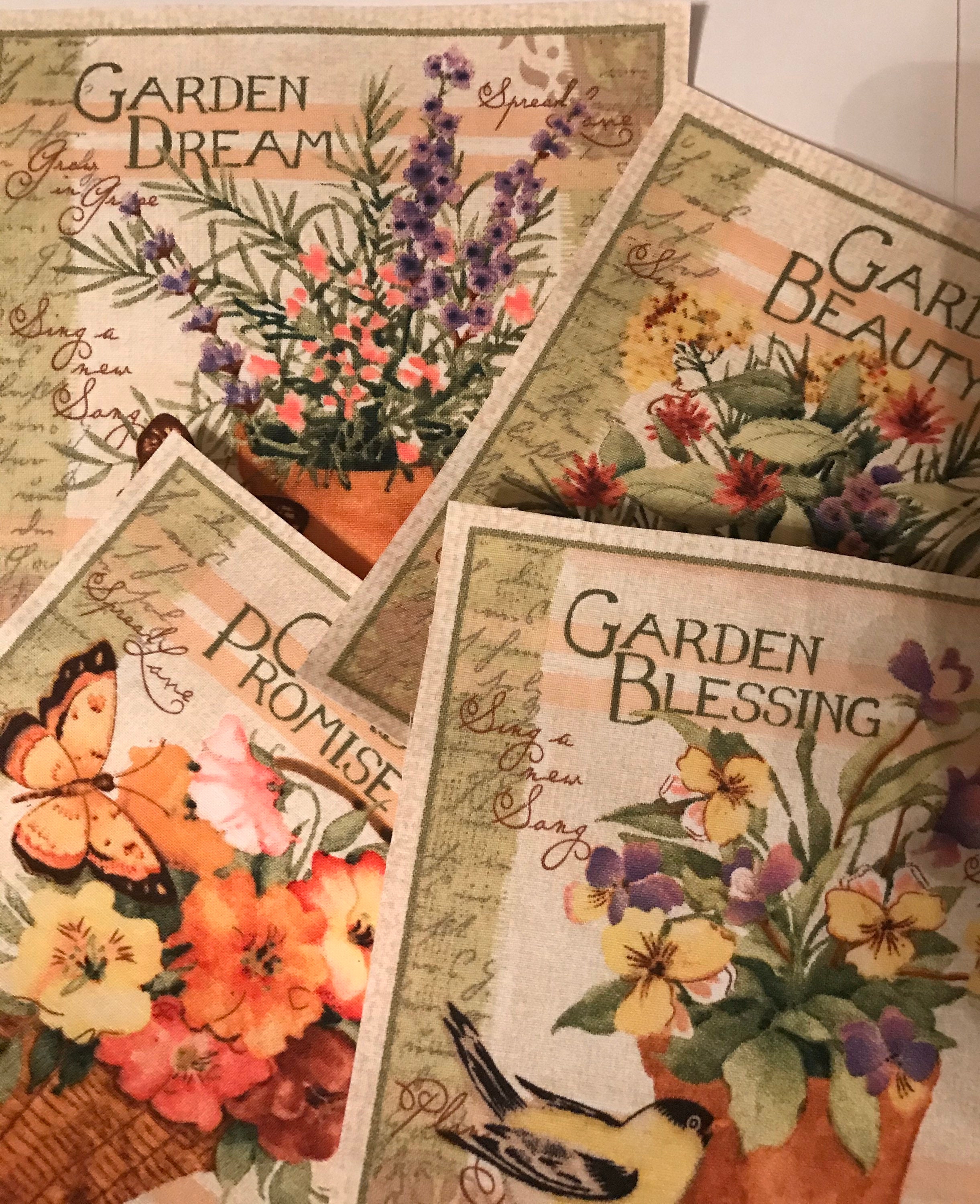 Pretty Flower Garden Patches - Iron on Fabric Appliqués - Etsy