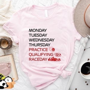Race Week Shirt, Racing Days of the Week Shirt, Race Day Shirt ...