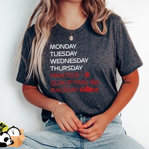 Race Week Shirt, Racing Days of the Week Shirt, Race Day Shirt ...