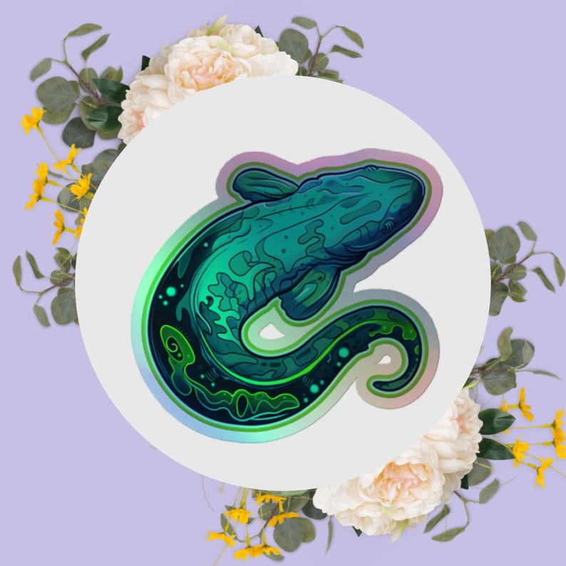 Electric Eel Holographic Sticker - Etsy