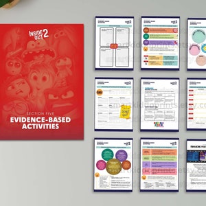 Inside Out 2 Therapy Workbook Emotions Worksheet Kids, Teens, School ...