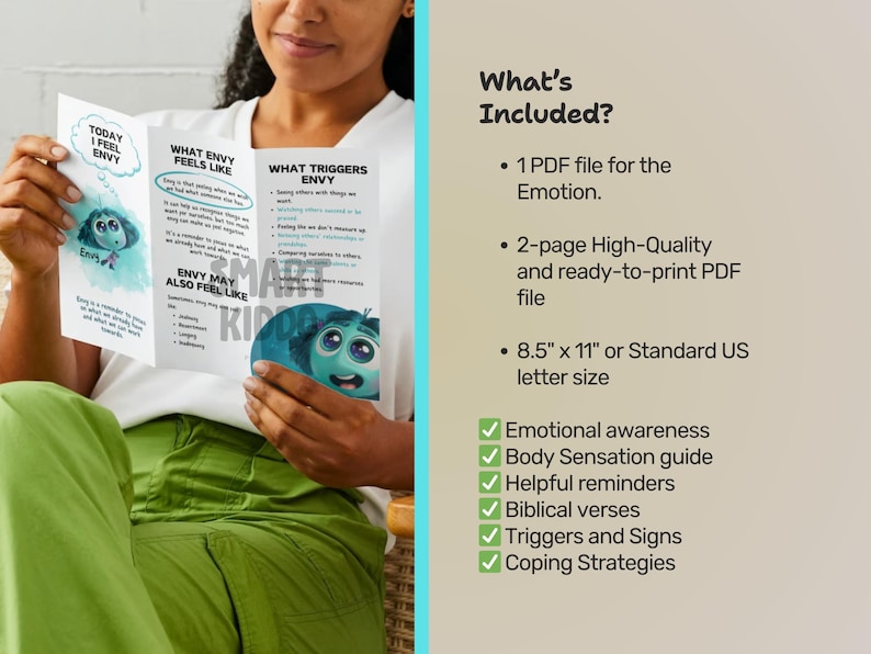 Inside Out 2 Emotions Leaflet Feelings Guide ENVY SEL Emotional ...