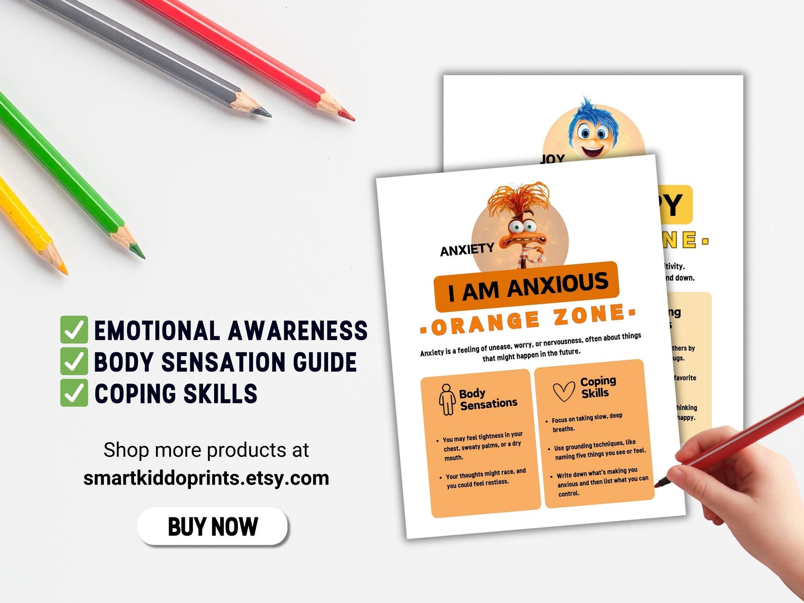 Inside Out 2 Zones of Regulation Poster Emotional Awareness Coping ...