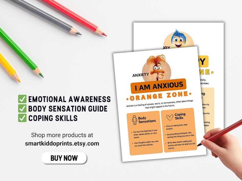 Inside Out 2 Zones of Regulation Poster Emotional Awareness Coping ...