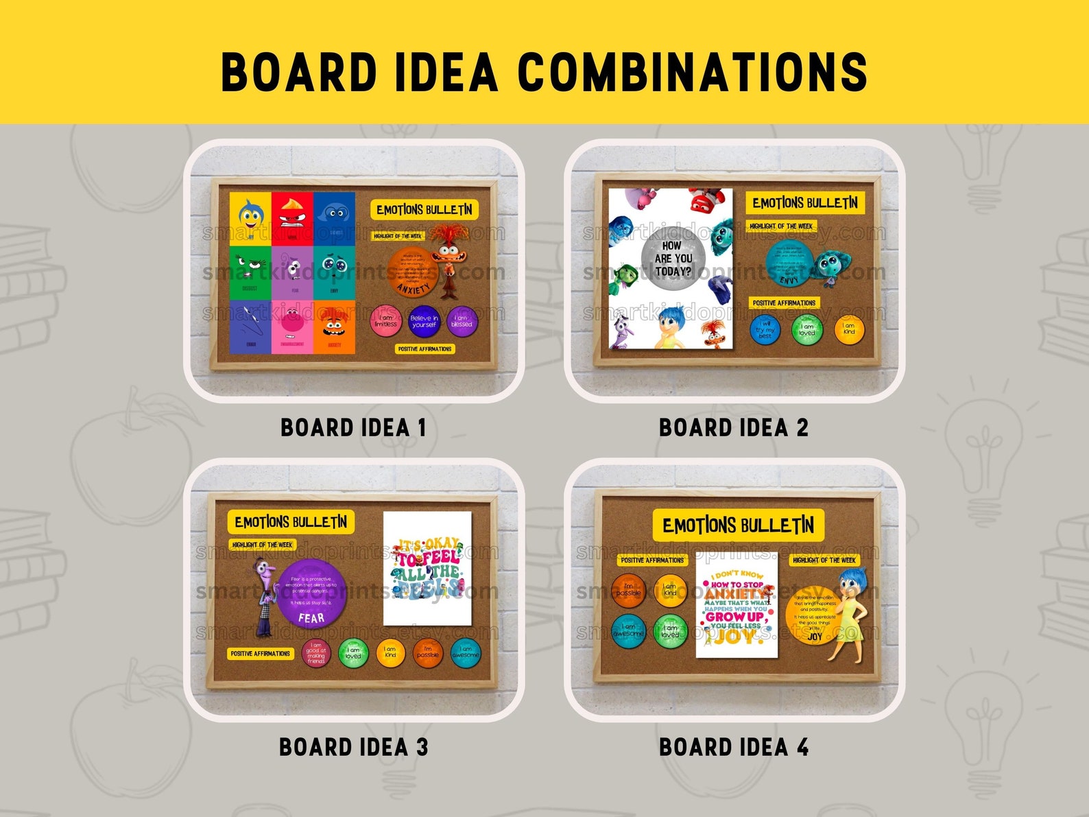 Inside Out 2 Bulletin Board Kit for Classroom Decor School Counselor ...