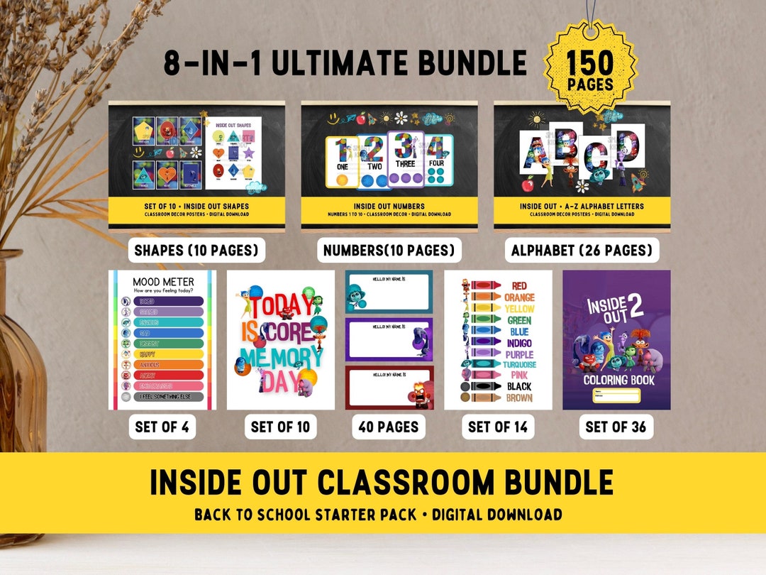 Inside Out 2 Emotions Classroom Activity Bundle Kindergarten Preschool ...