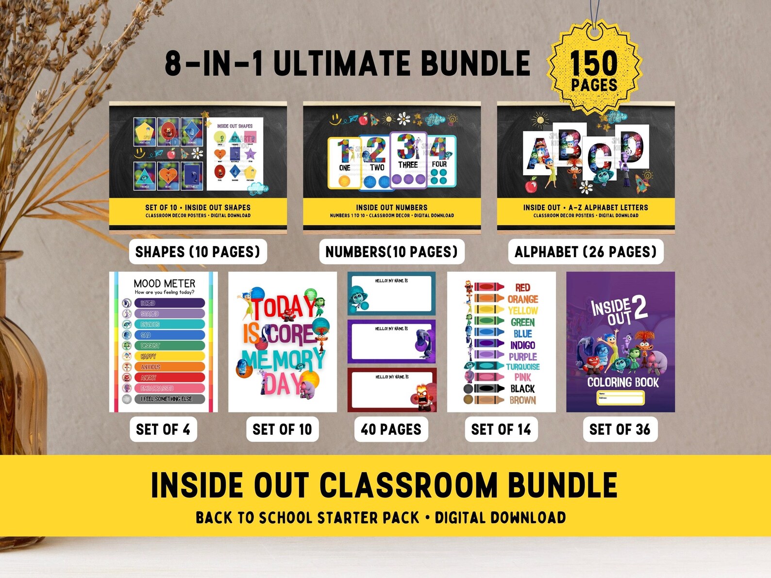Inside Out 2 Emotions Classroom Activity Bundle Kindergarten Preschool ...