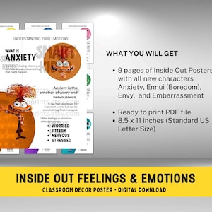 Inside Out Emotions Check in Poster Emotional Awareness Classroom ...