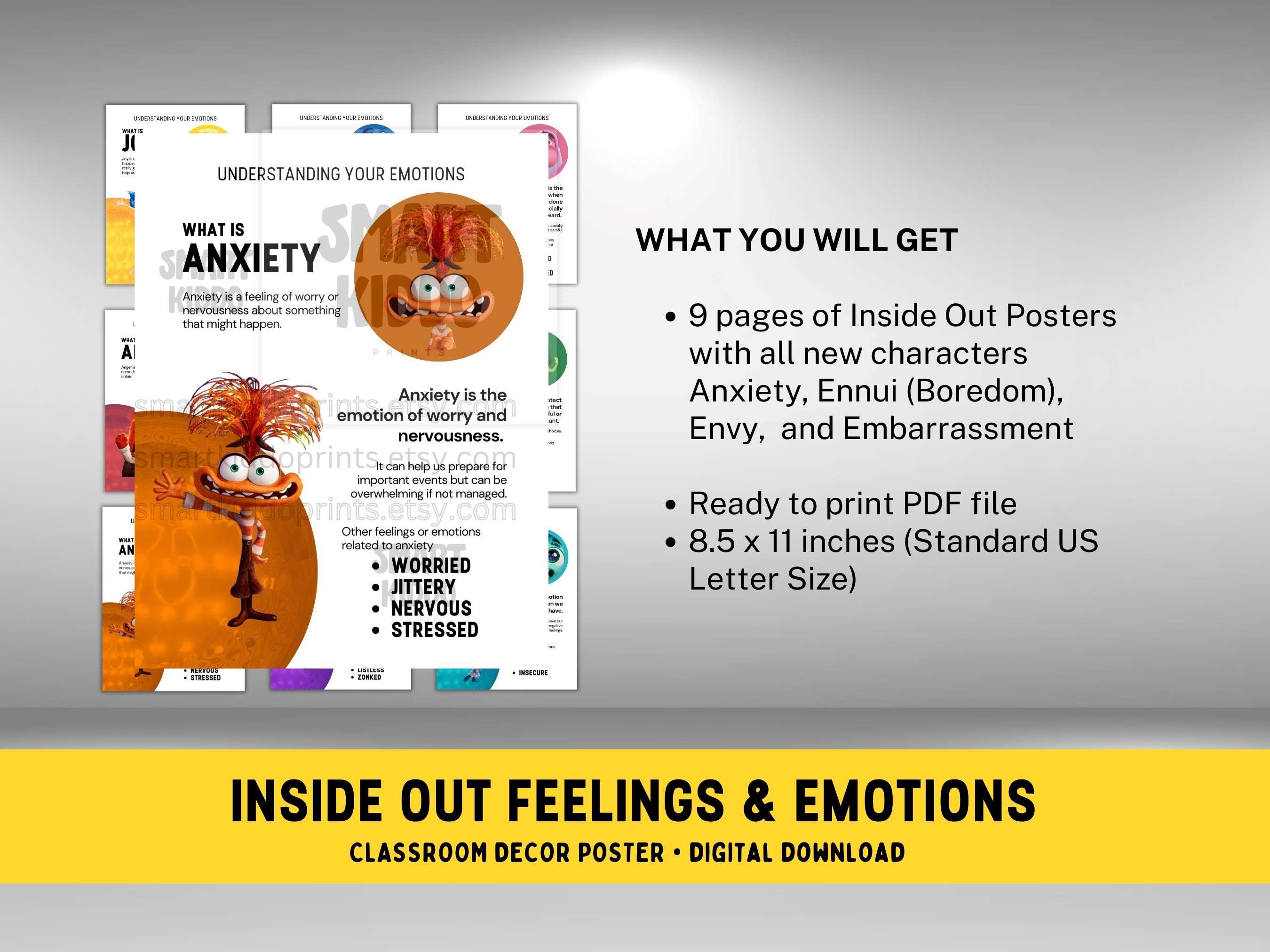 Inside Out Emotions Check in Poster Emotional Awareness Classroom ...
