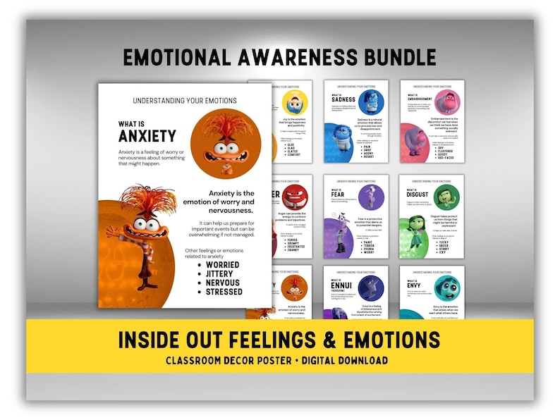 Inside Out 2 Therapy Worksheets Inside Out School Counselors Kit Kids ...