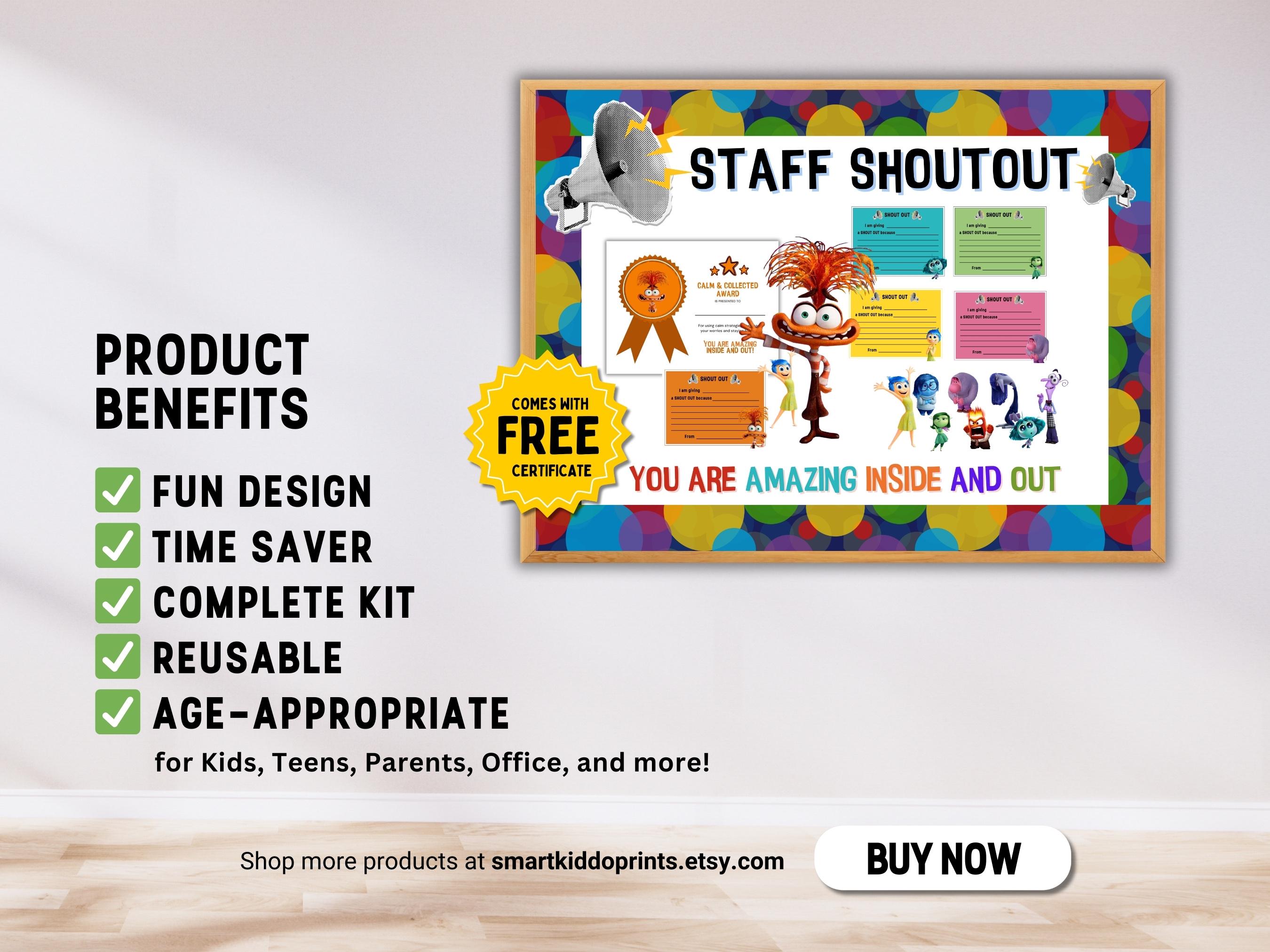 Inside Out Staff Shout Out Bulletin Board Kit | Positive Staff ...