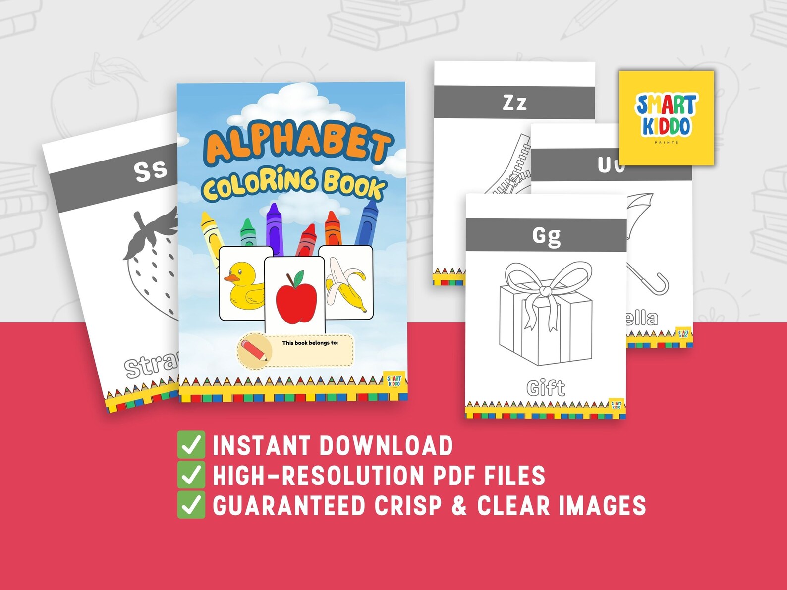 Morning Menu Alphabet Coloring Book Kids Activity Ultimate Bundle ...