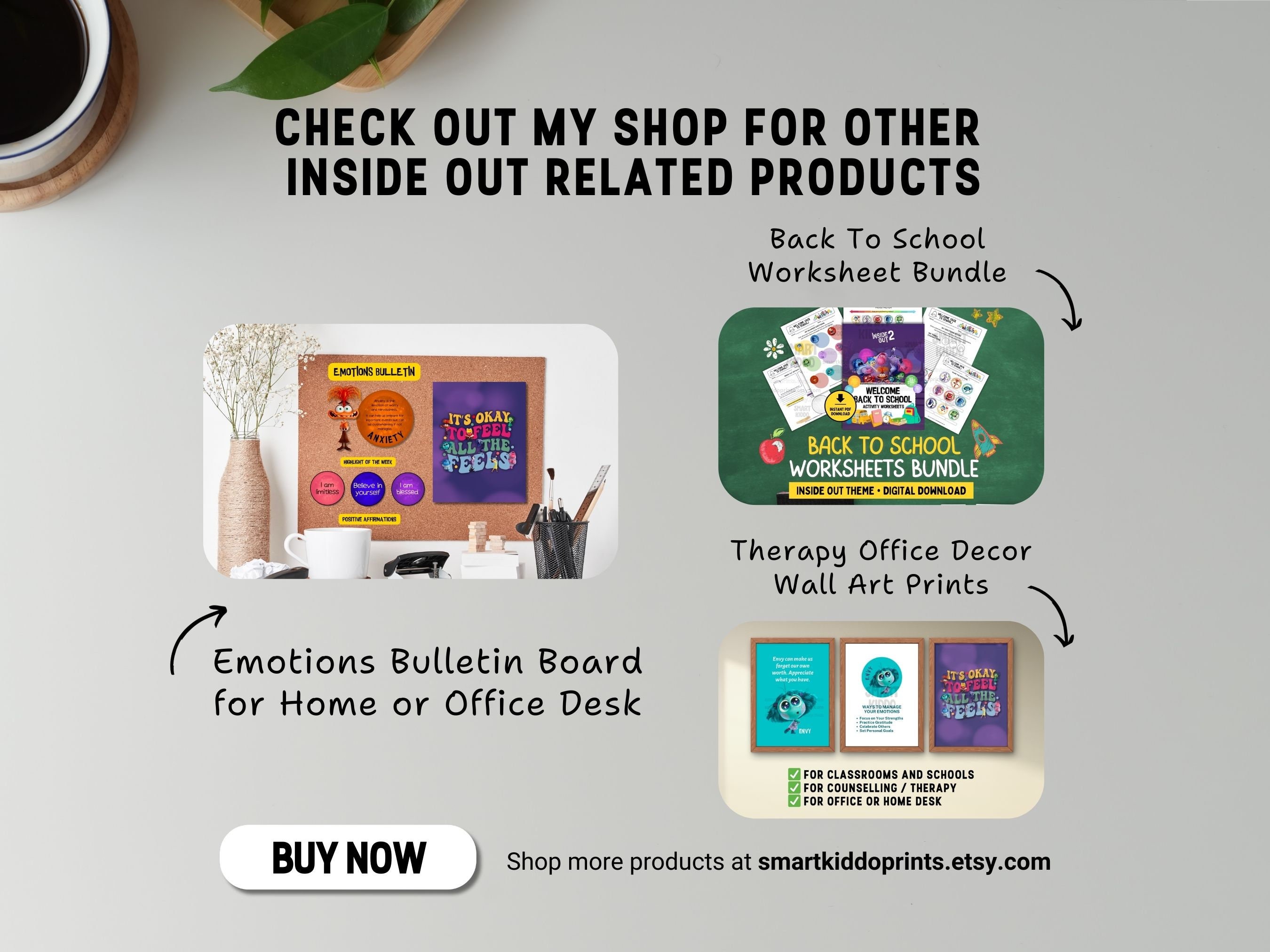 Inside Out Bulletin Board Kit Back to School Digital Download Editable ...