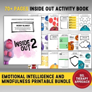 Inside Out Feelings Activity Book Emotional Intelligence and Mindfulness Journal SEL Therapy ...