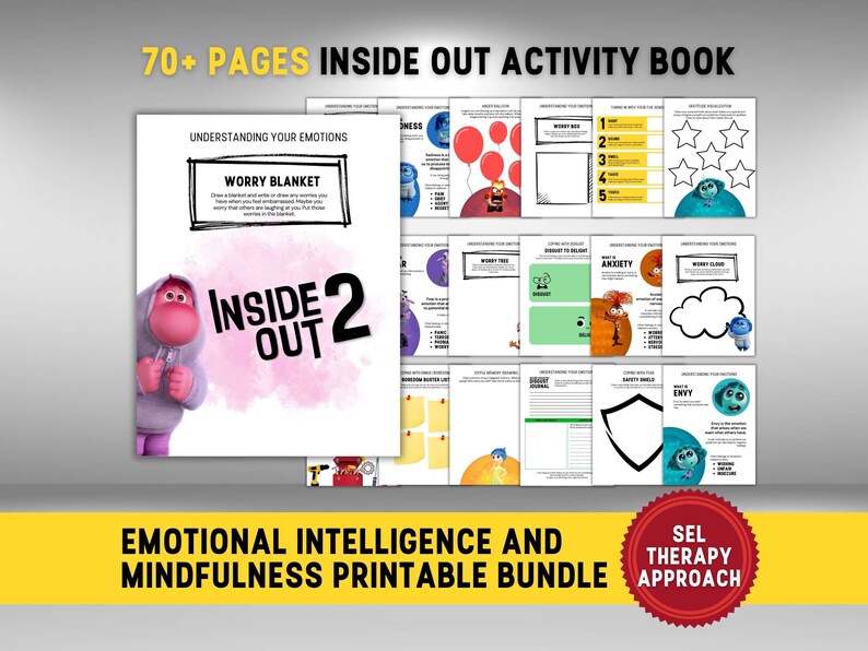 Inside Out Feelings Activity Book Emotional Intelligence and ...