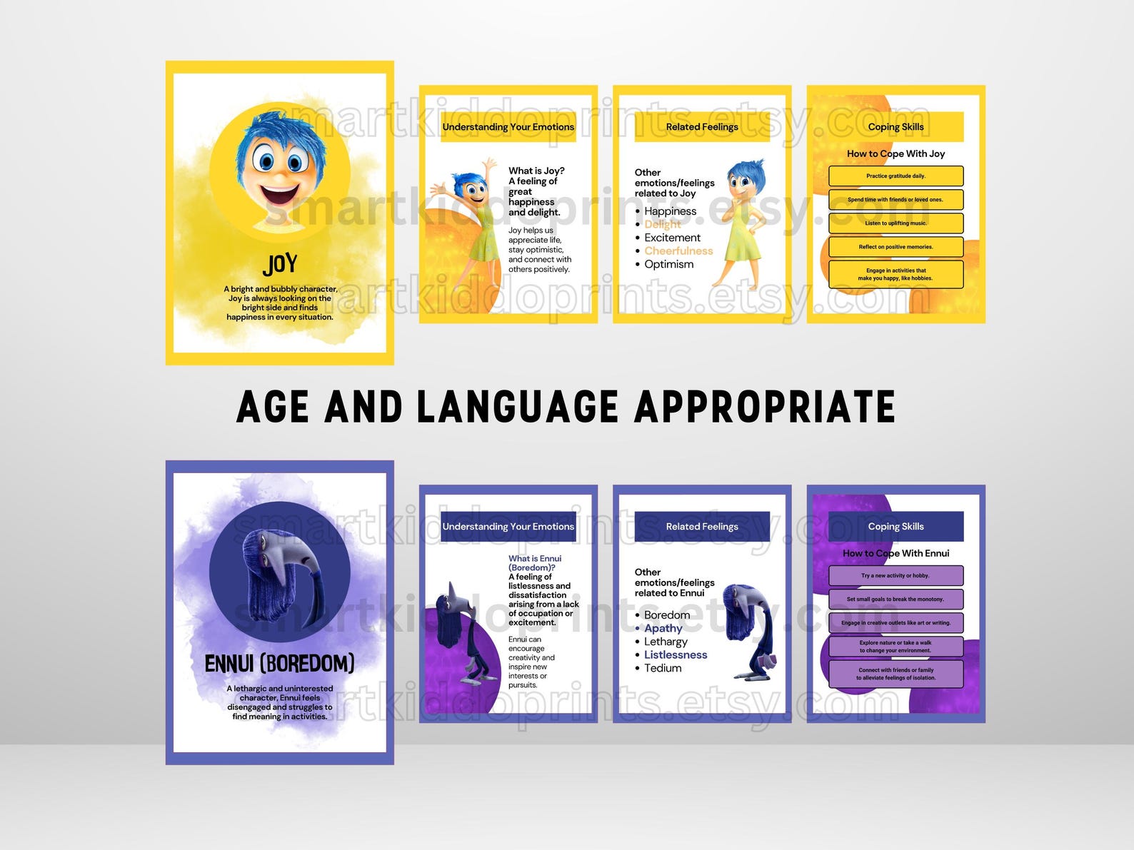 Inside Out 2 Flashcards Coping Skills for Kids Understanding Emotions ...