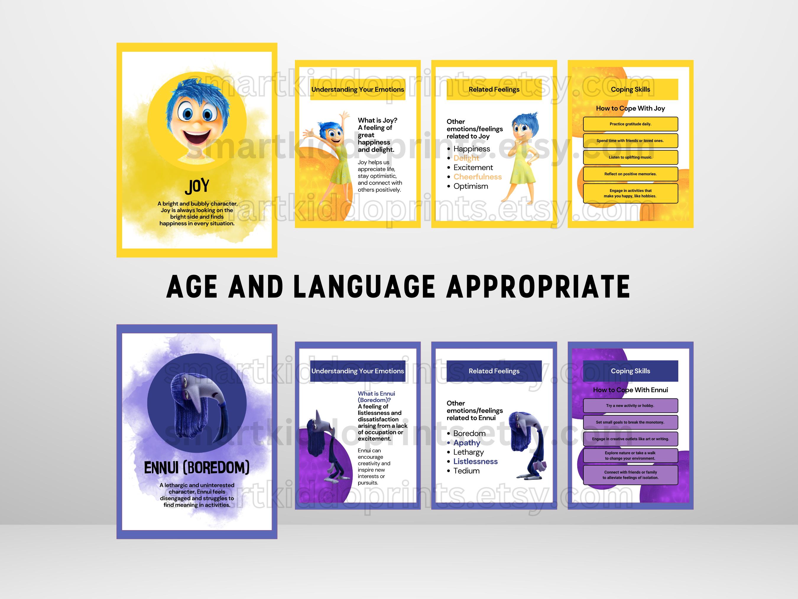 Inside Out 2 Flashcards Coping Skills for Kids Understanding Emotions ...