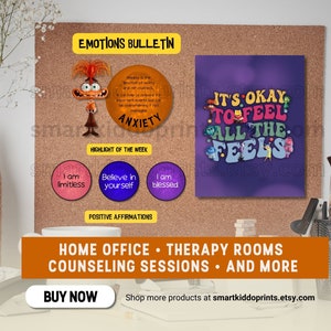 Inside Out 2 Bulletin Board Kit for Classroom Decor School Counselor ...