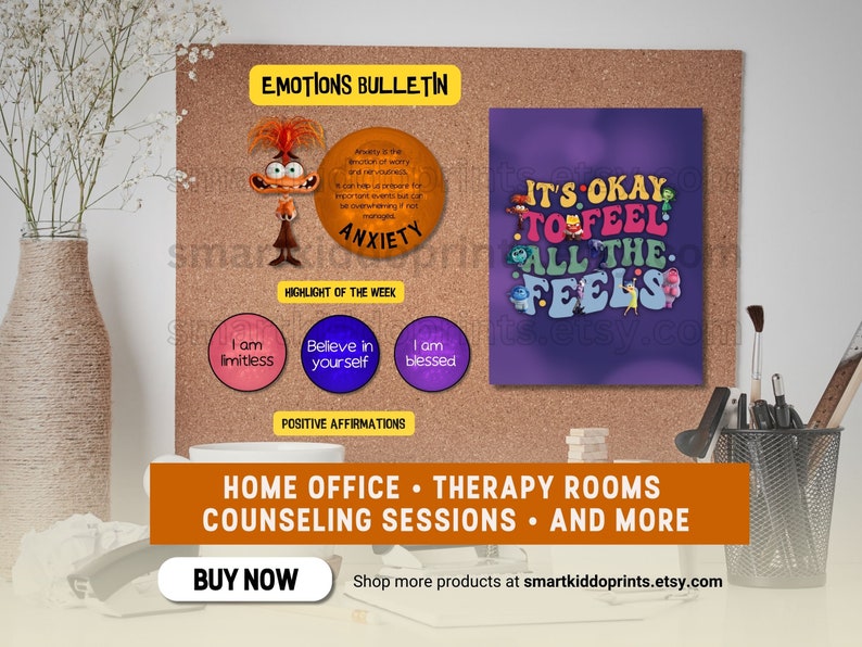 Inside Out 2 Bulletin Board Kit for Classroom Decor School Counselor ...