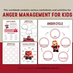 Inside Out 2 Anger Management for Kids Anger Worksheets Emotions ...