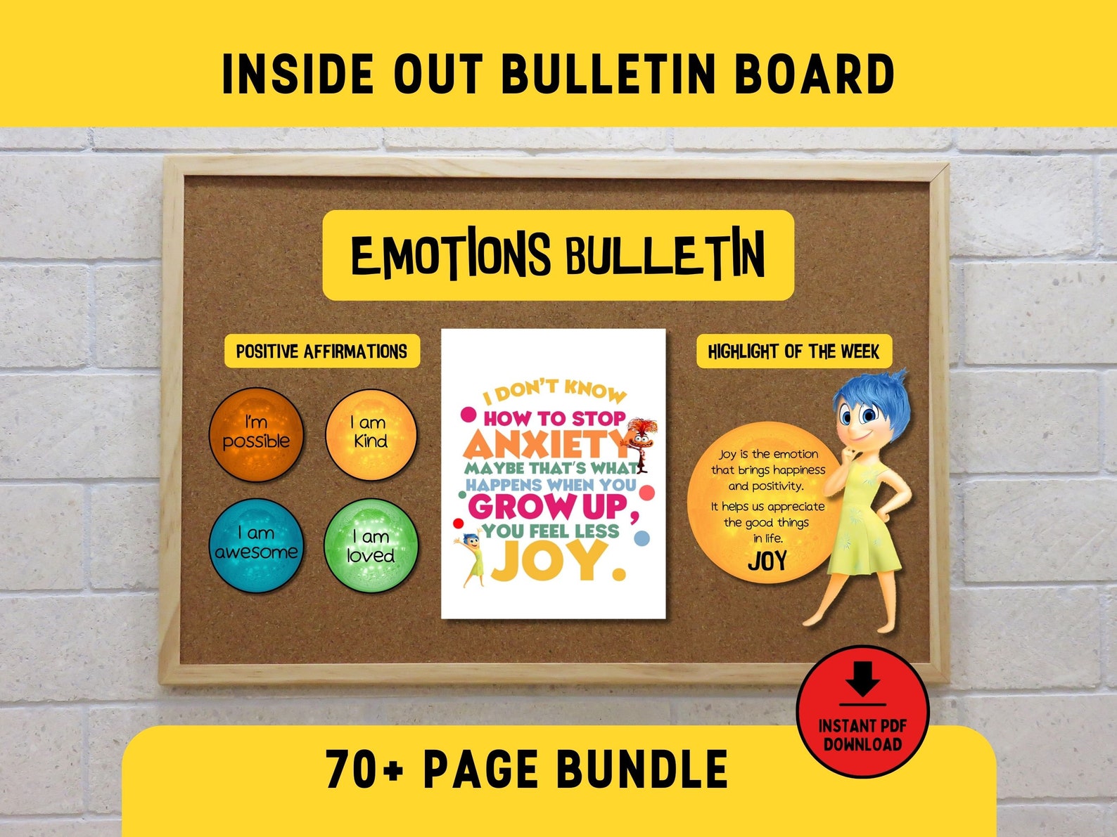Inside Out 2 Bulletin Board Kit for Classroom Decor School Counselor ...