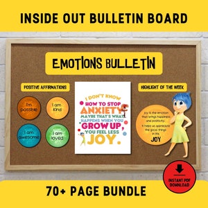 Inside Out 2 Bulletin Board Kit for Classroom Decor School Counselor ...