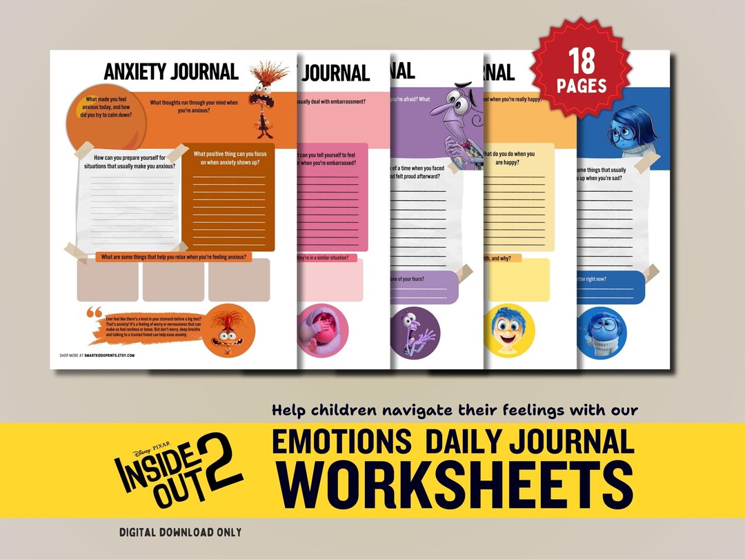 Inside Out 2 Emotional Regulation Worksheet Social Emotional Learning ...