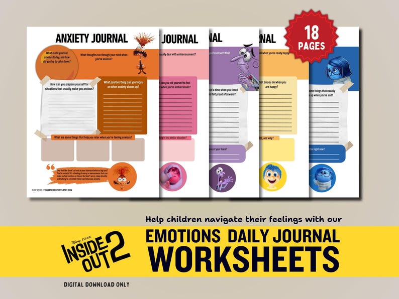 Inside Out 2 Emotional Regulation Worksheet Social Emotional Learning ...