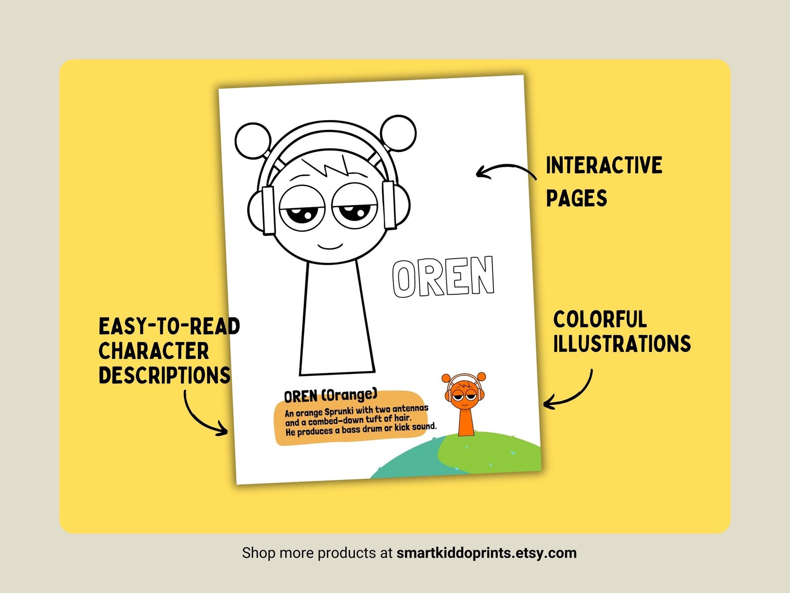 SPRUNKI Coloring Book Bundle All 20 Sprunki Characters Printable ...