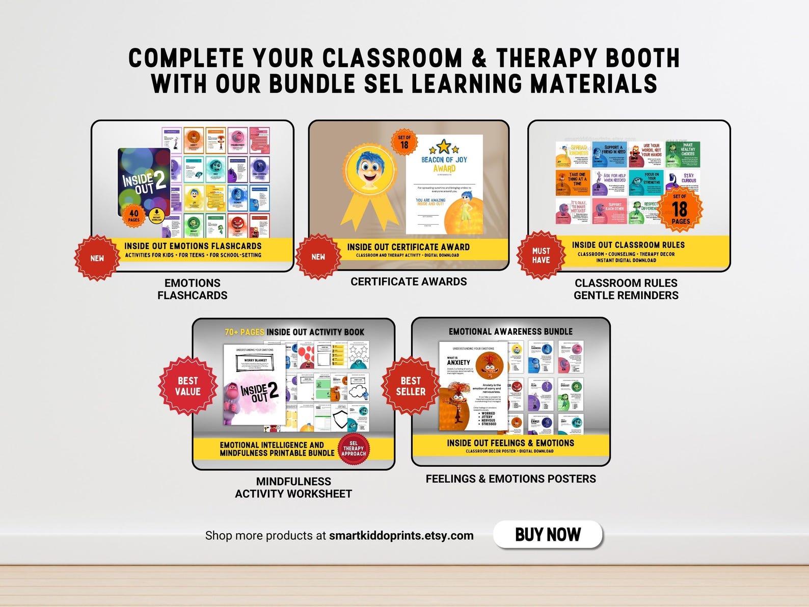 Inside Out 2 Bulletin Board Counselors Therapy Kit Classroom Bulletin ...