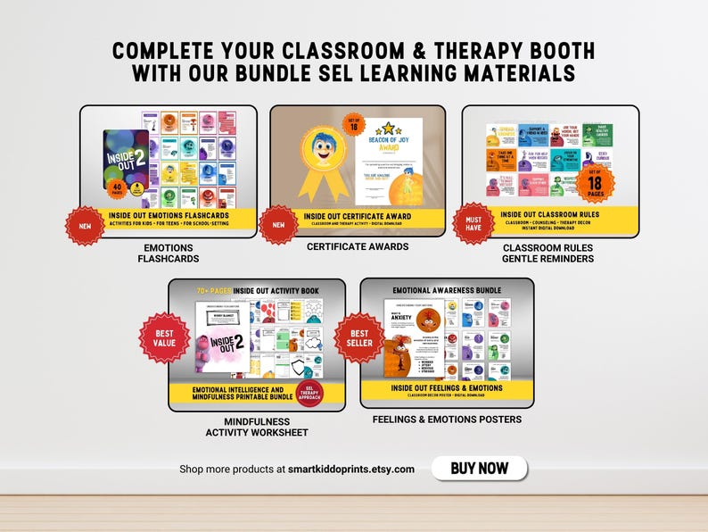 Inside Out 2 Bulletin Board Counselors Therapy Kit Classroom Bulletin