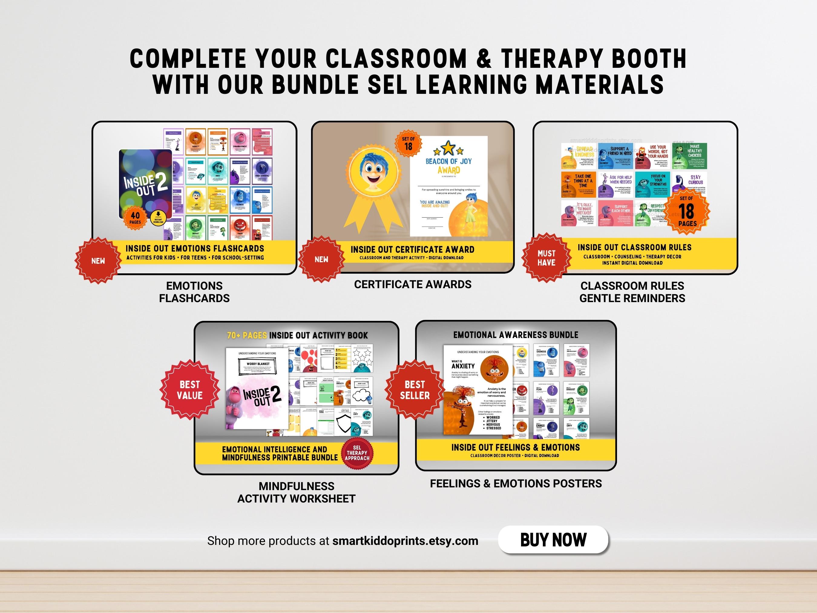 Inside Out 2 Bulletin Board Counselors Therapy Kit Classroom Bulletin ...