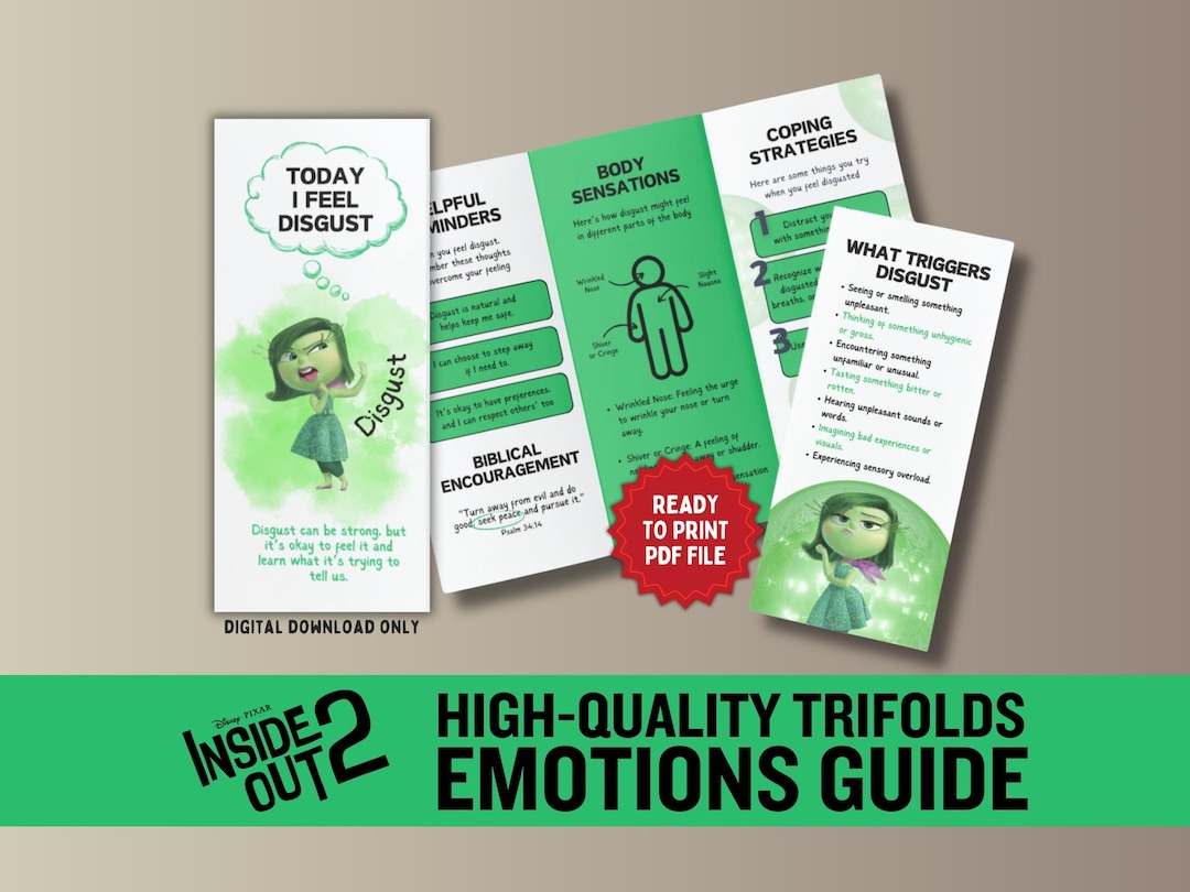 Inside Out 2 Emotions Leaflet Feelings Guide DISGUST SEL Emotional ...