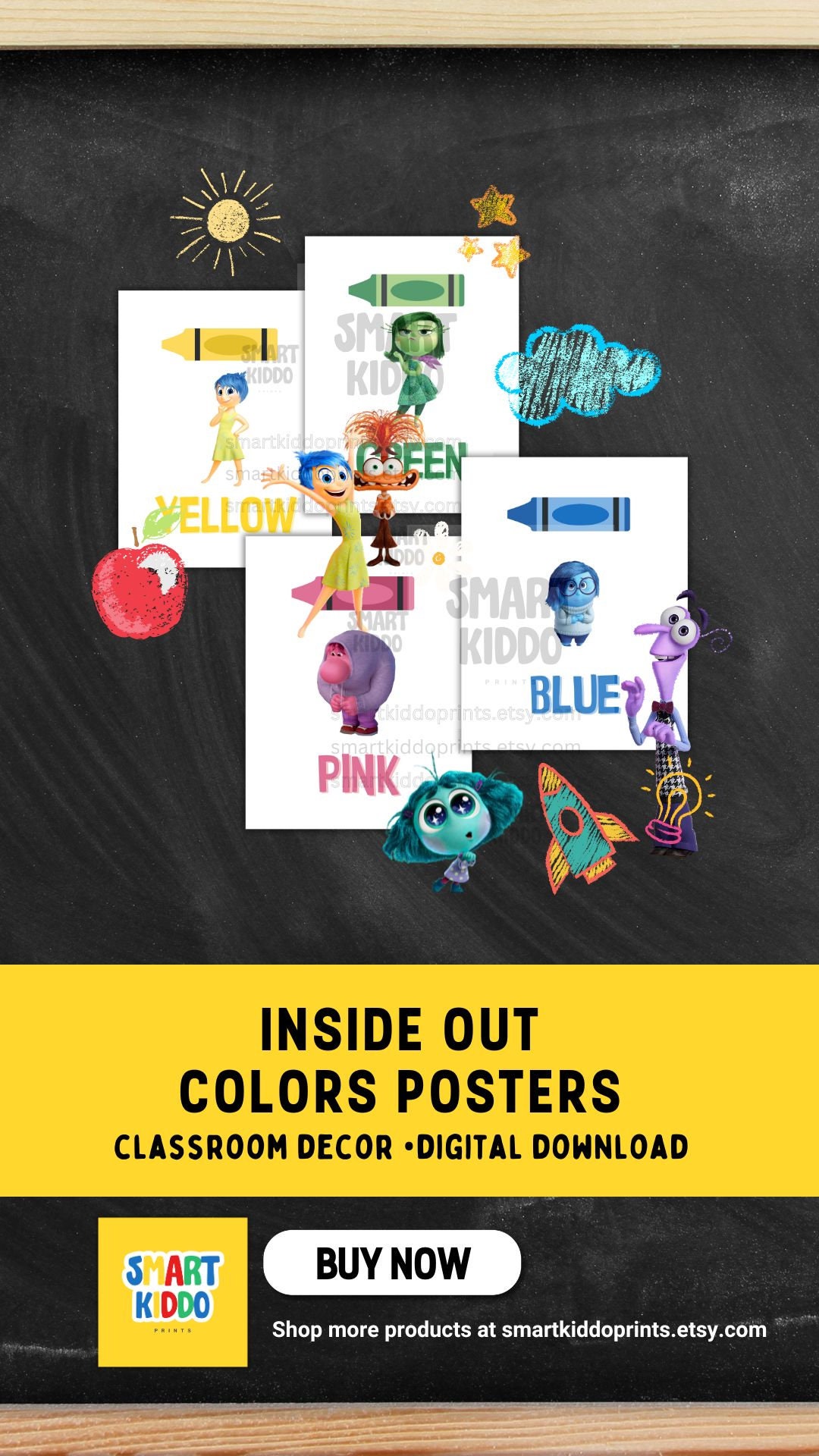Inside Out COLORS 14 Printable Pages Learn Colors With Inside Out ...