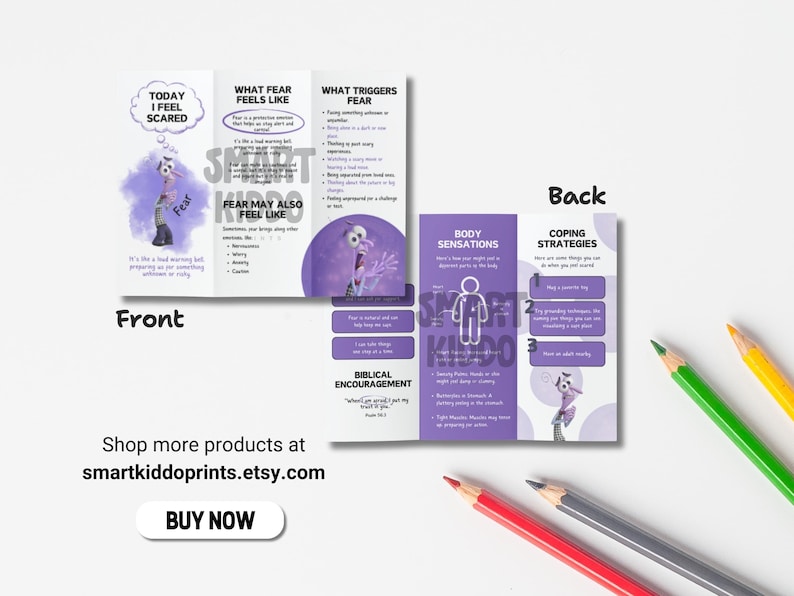Inside Out 2 Emotions Leaflet Feelings Guide FEAR SEL Emotional ...