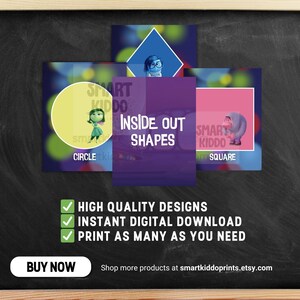 Inside Out Shapes Learning Activity Classroom Decor Posters Homeschool ...