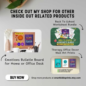 Inside Out 2 Classroom Poster Printable 10-pack Minimalist Theme Inside ...