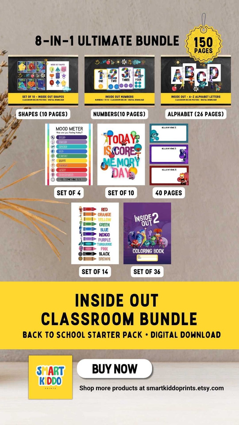 Inside Out 2 Emotions Classroom Activity Bundle Kindergarten Preschool ...