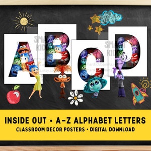 Inside Out Alphabet Classroom Decor Poster Learn Alphabet Inside Out ...