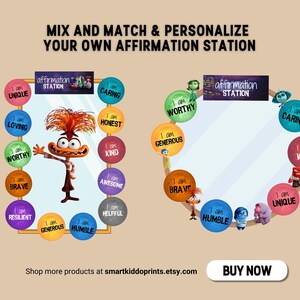 Inside Out 2 Affirmation Station for Classroom School Therapy Self ...