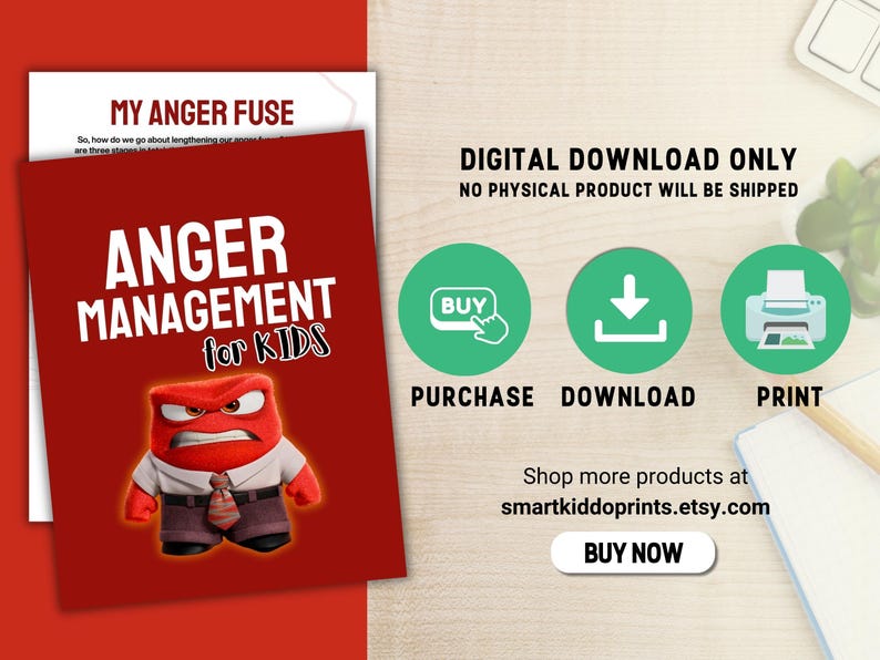 Inside Out 2 Anger Management for Kids Anger Worksheets Emotions ...