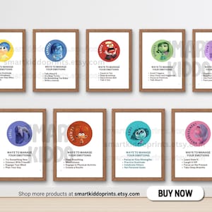 Inside Out Emotions Wall Art Printable Classroom Decor Social Emotional ...