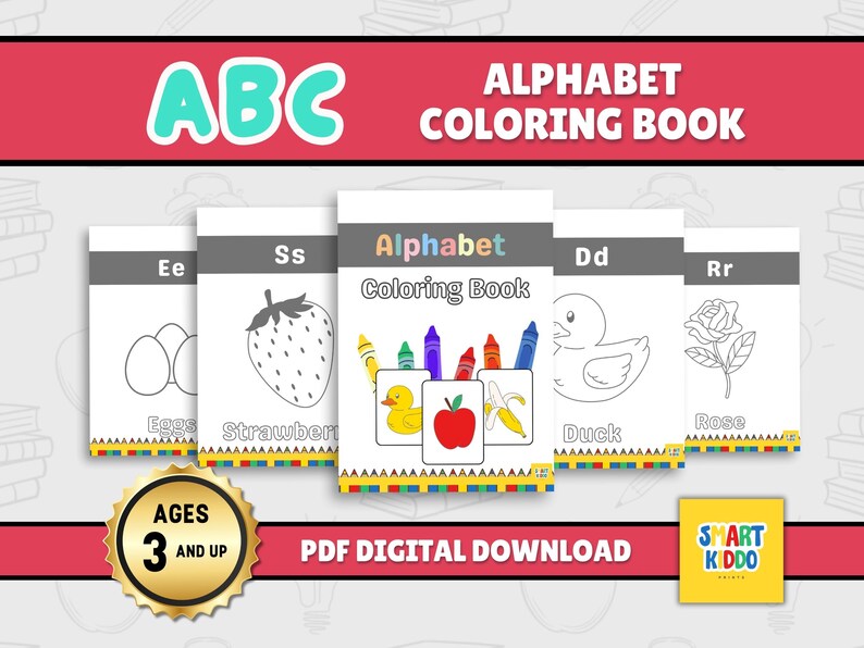 Morning Menu Alphabet Coloring Book Kids Activity Ultimate Bundle ...