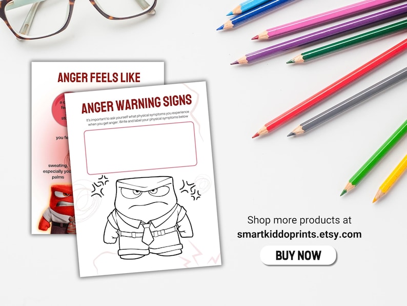 Inside Out 2 Anger Management for Kids Anger Worksheets Emotions ...