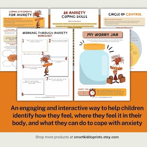 Managing Anxiety Worksheets for Kids Teen Anxiety Workbook Therapist ...