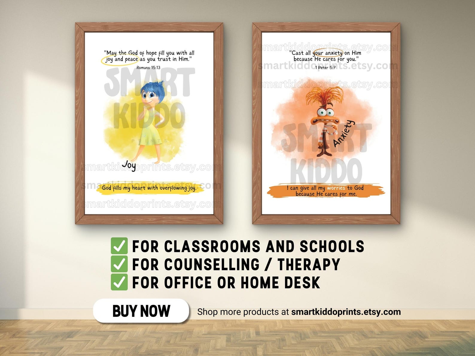 Inside Out 2 Bible Verse Wall Art Poster for Church Classroom Sunday ...