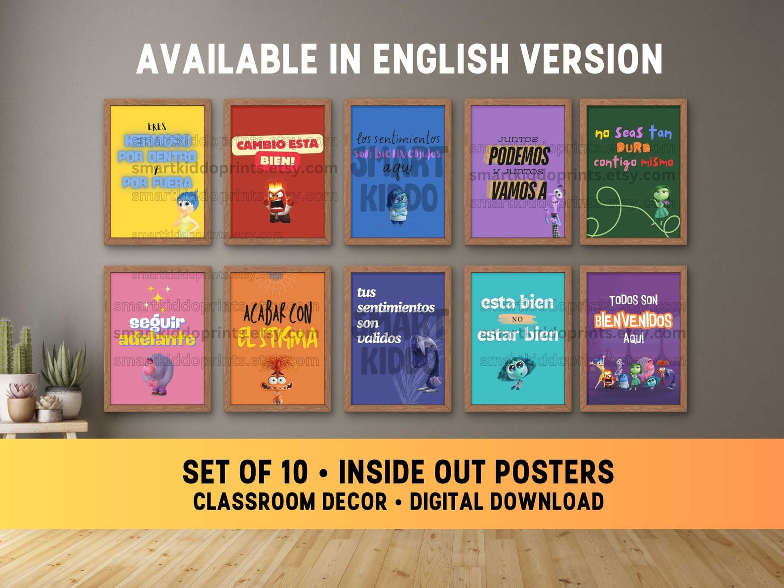 Spanish Inside Out 2 Pósters De Afirmaciones Positivas SEL Classroom ...