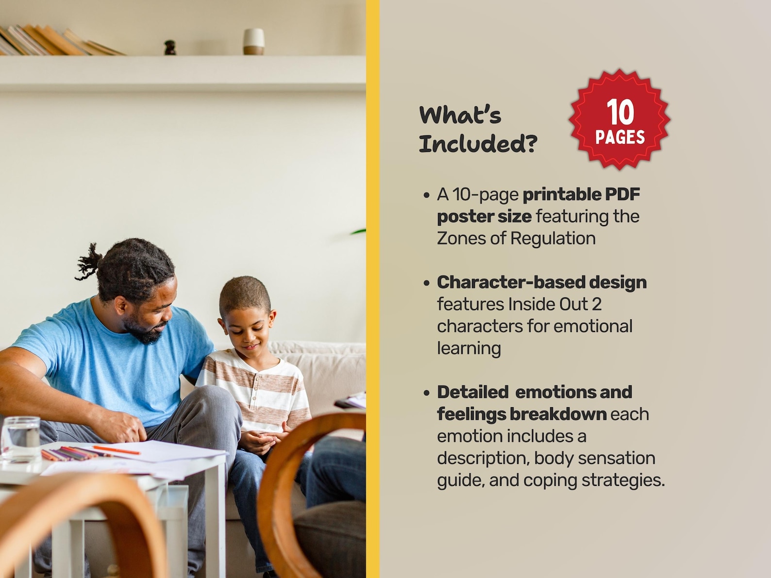 Inside Out 2 Zones of Regulation Poster Emotional Awareness Coping ...