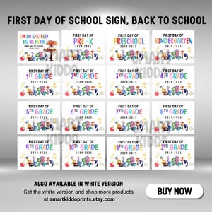 Inside Out First Day of School Sign Printable Back to School 2024-2025 ...